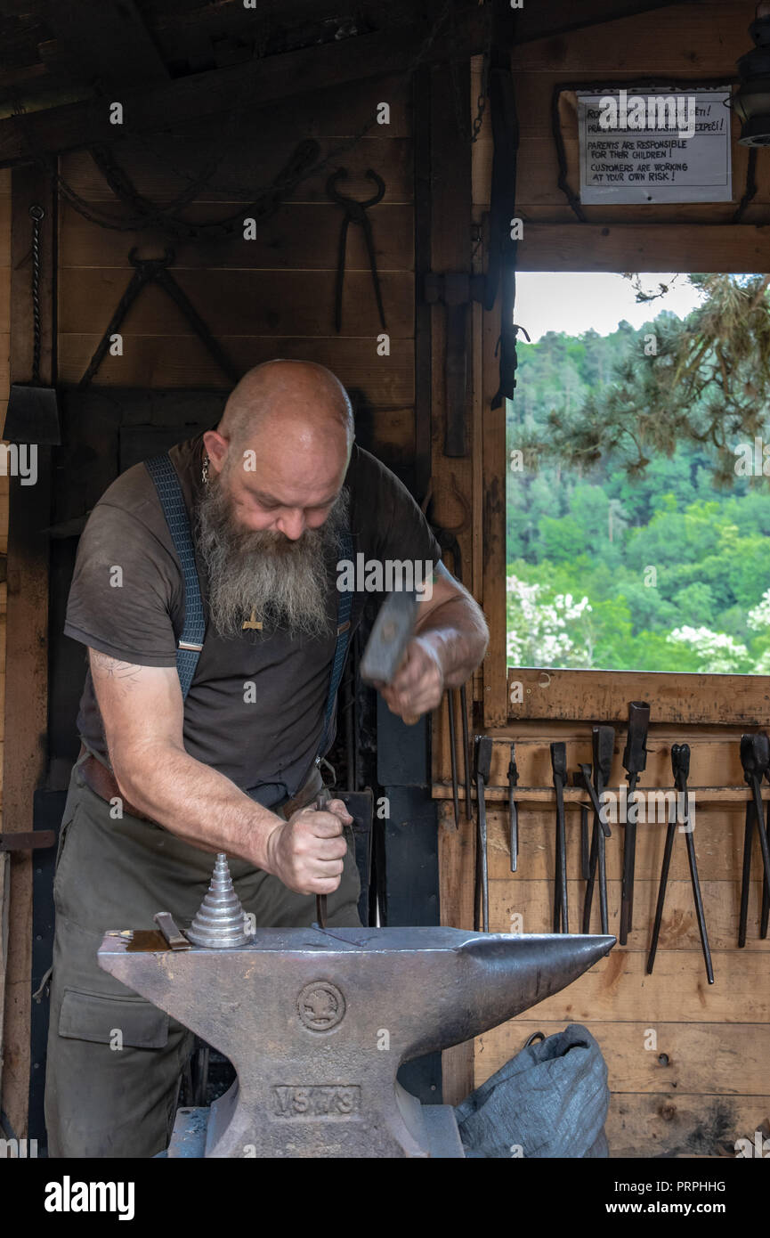 Blacksmith at Veveri castle in Moravia, Czech Republic Stock Photo - Alamy