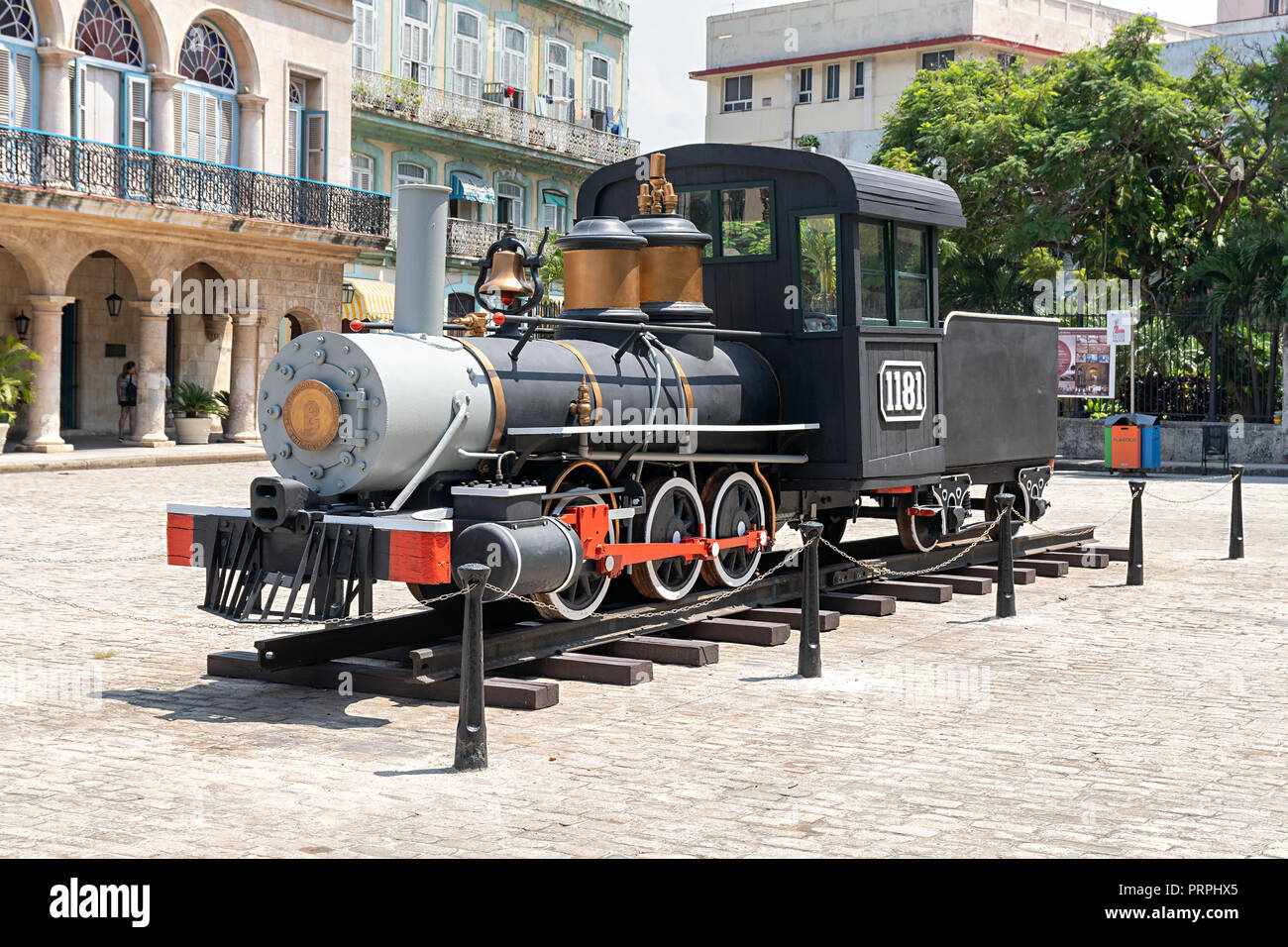 Old Cuban's steam locomotive , Havana, Cuba Stock Photo - Alamy