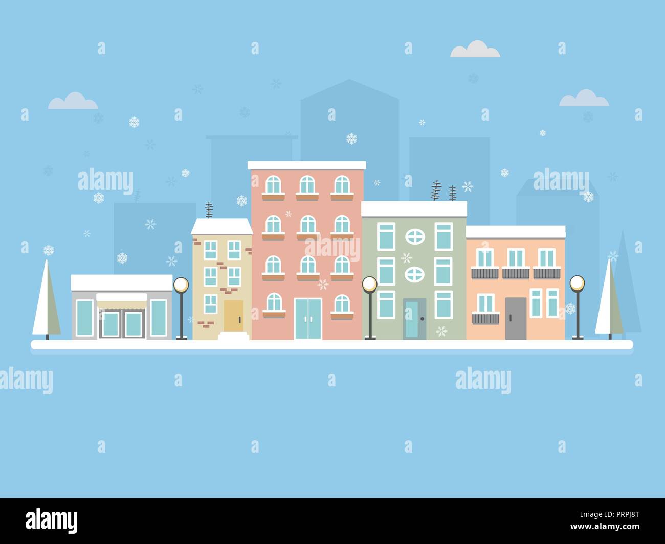 Village scene street Stock Vector Images - Alamy