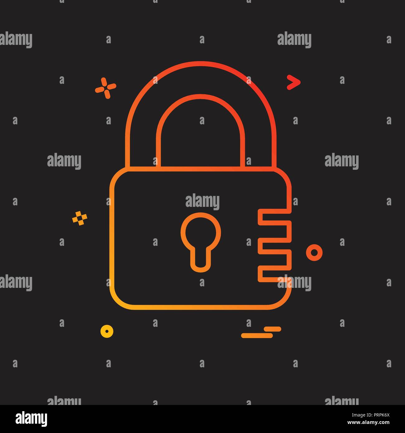 Lock icon design vector Stock Vector Image & Art - Alamy