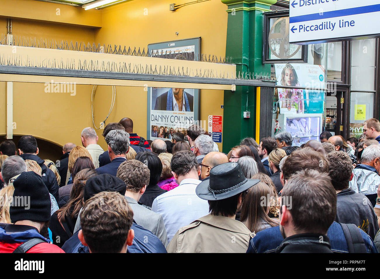 A lot of people entering London underground at rush hour Stock Photo ...