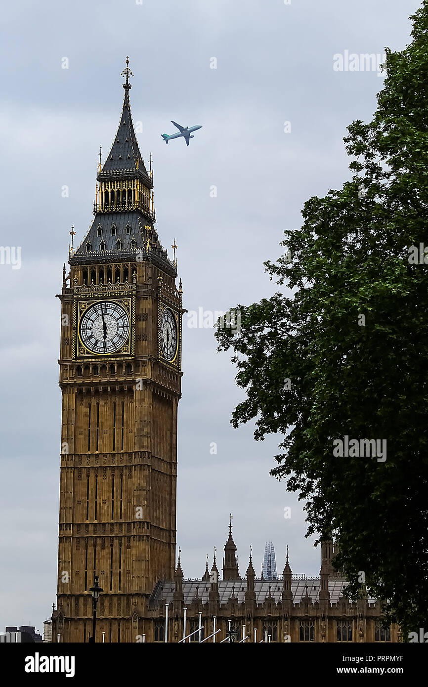 Big Ben, close-up of the popular London landmark, the clock tower known ...