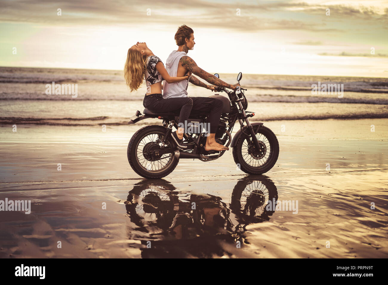 Girl On Back Of Motorcycle