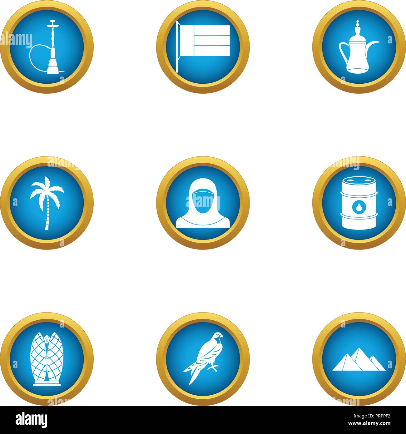 Grease icons set, flat style Stock Vector Image & Art - Alamy