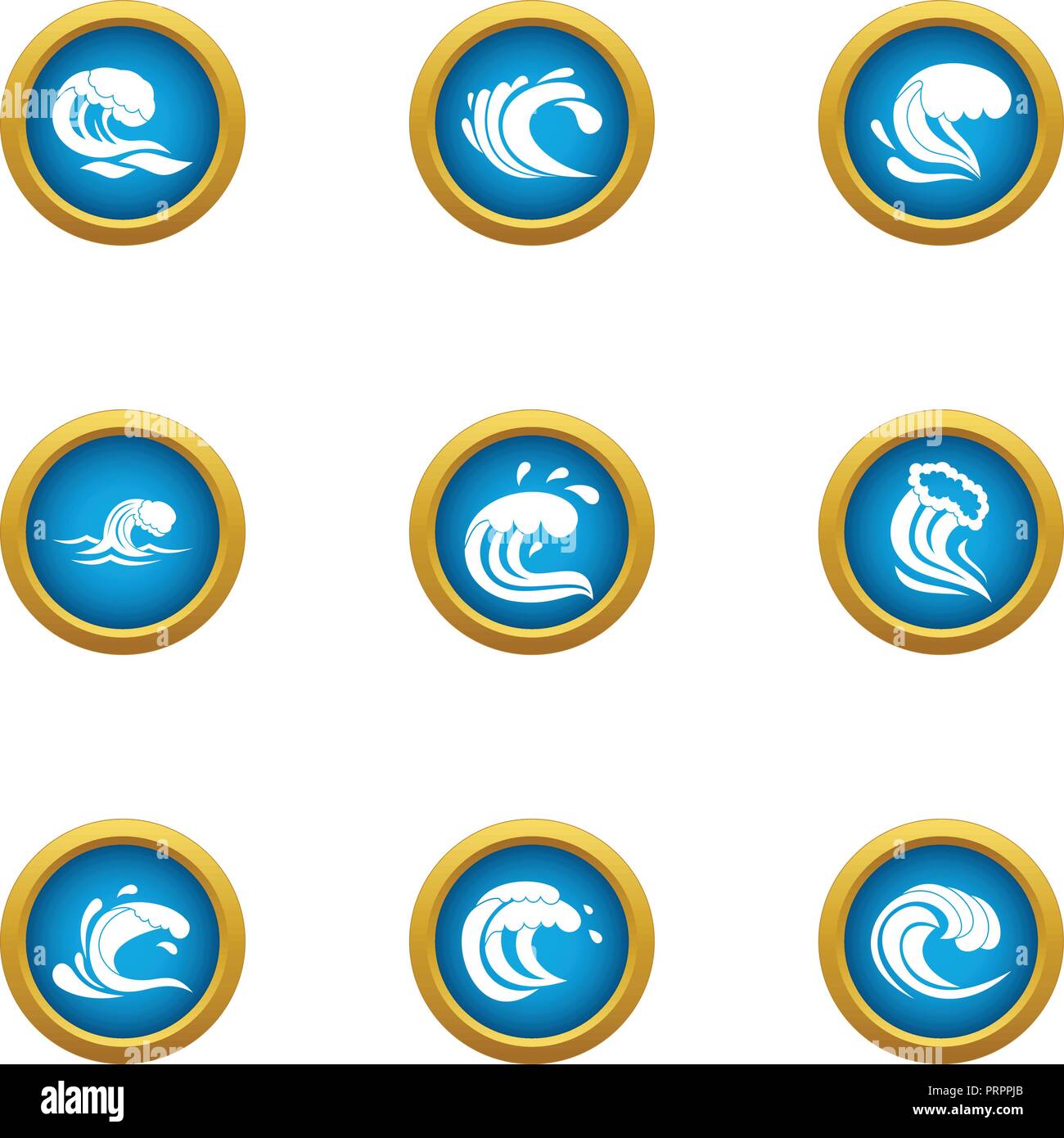 Splash icons set, flat style Stock Vector Image & Art - Alamy