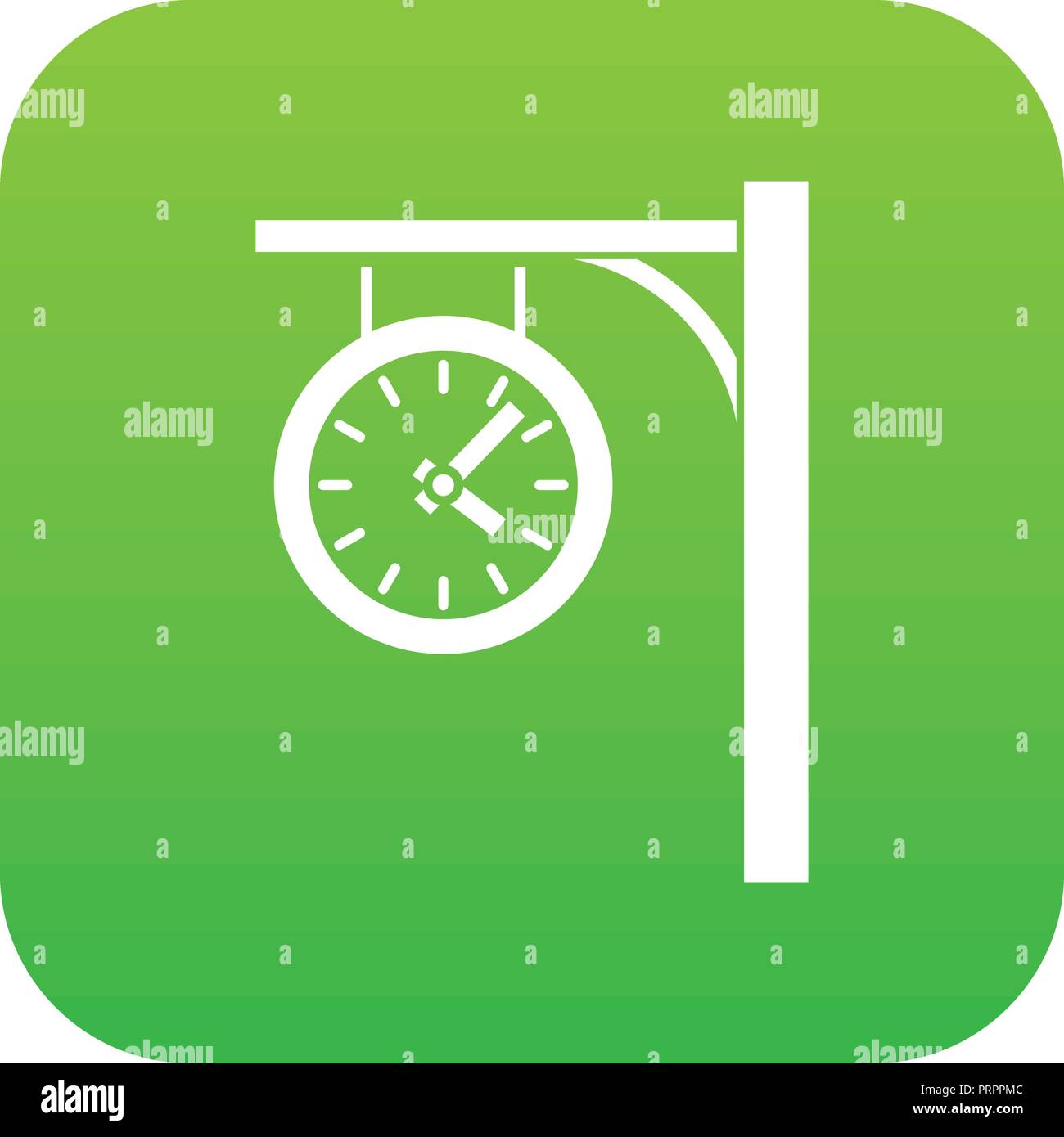 Vintage station clock Stock Vector Images - Alamy