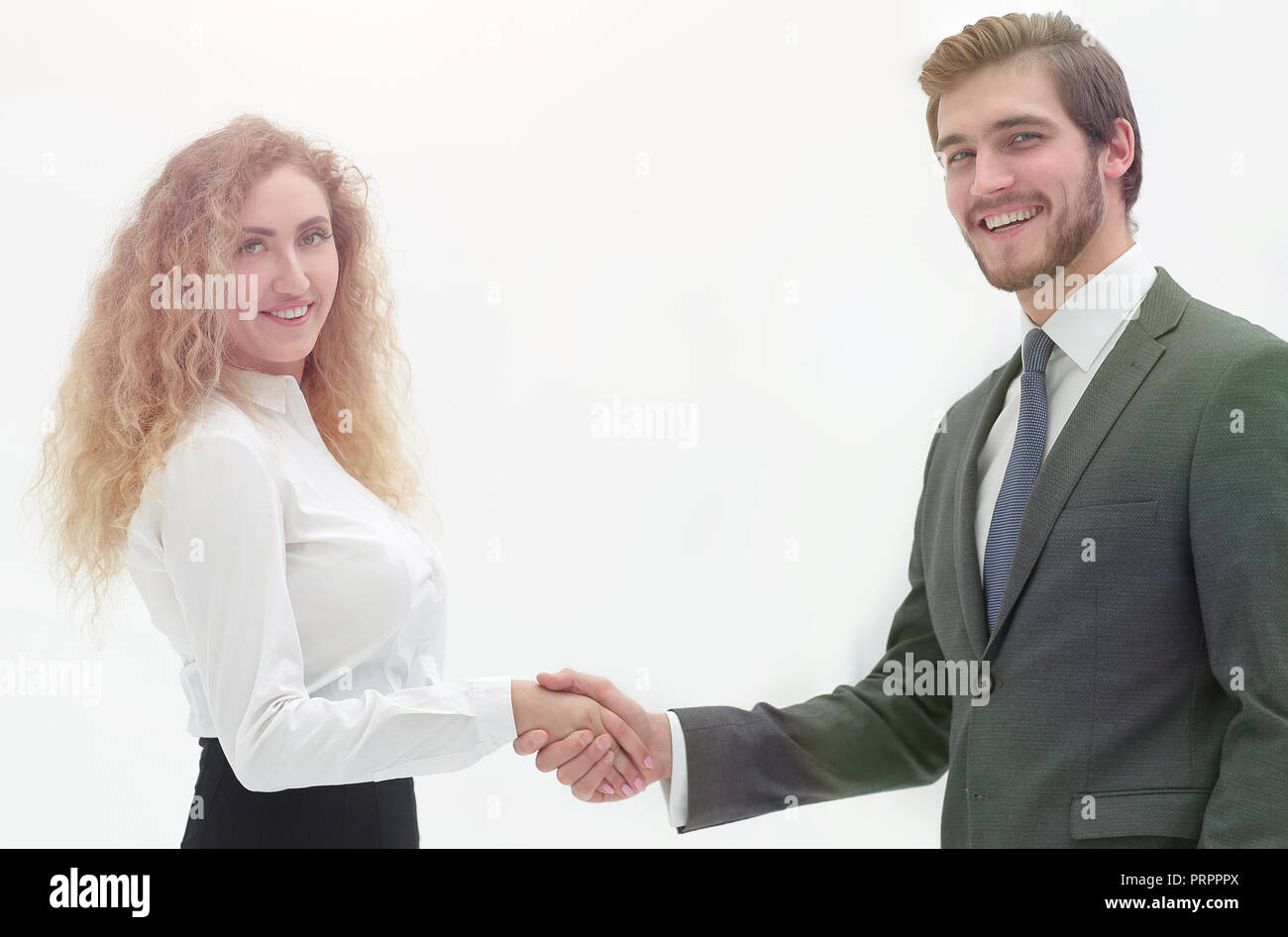 handshake Manager and client on blurred background.photo with copy ...