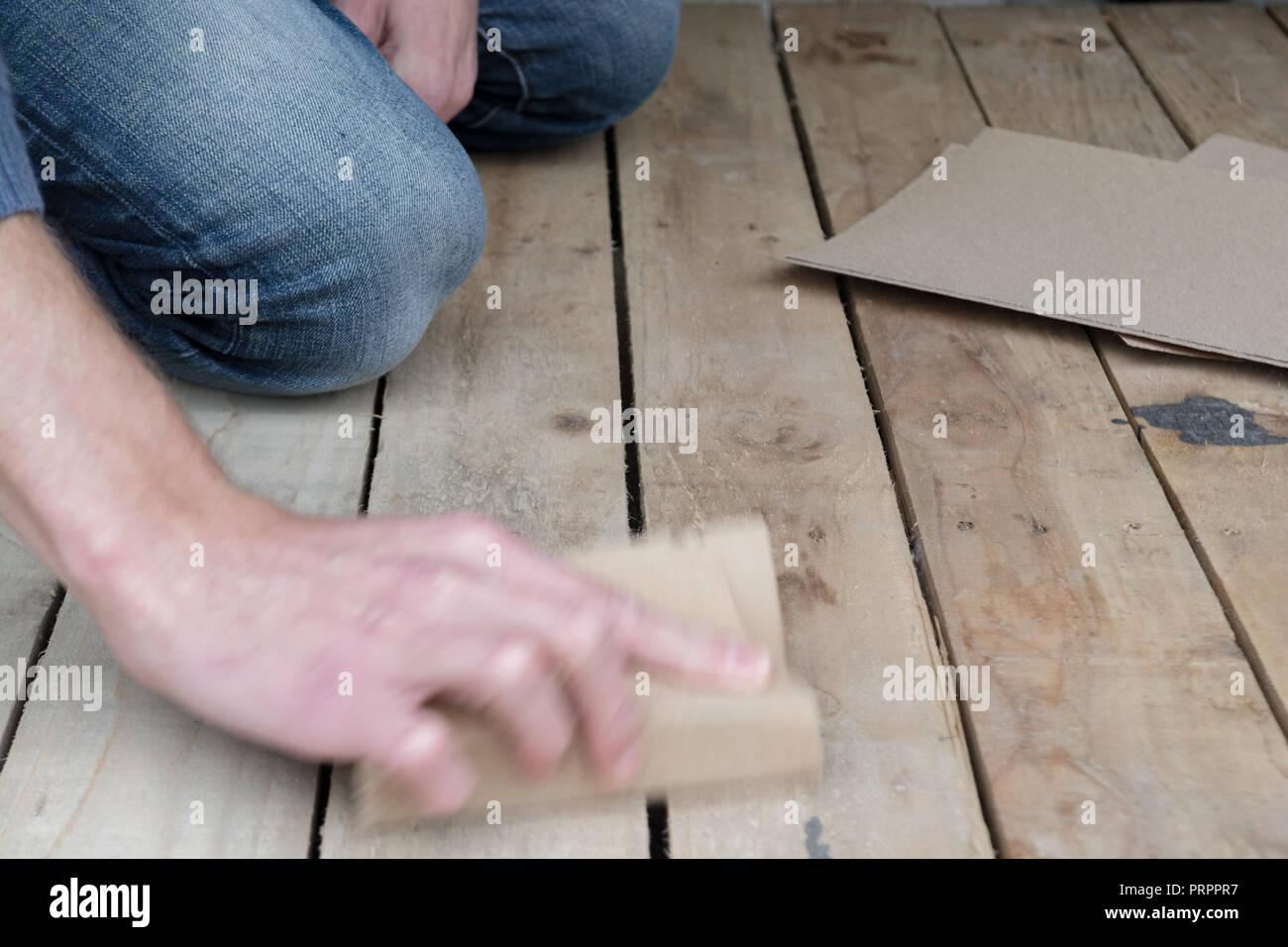 Sanding floor boards hi-res stock photography and images - Alamy