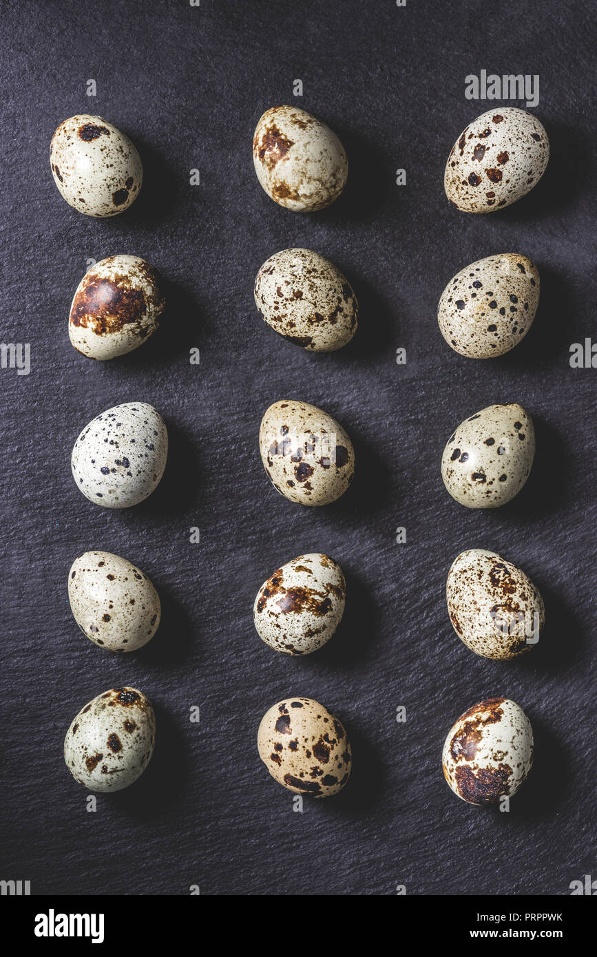 Quail eggs on black hi-res stock photography and images - Alamy