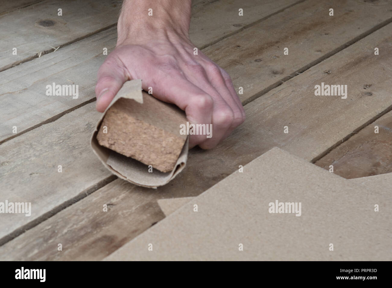 Sanding floor boards hi-res stock photography and images - Alamy
