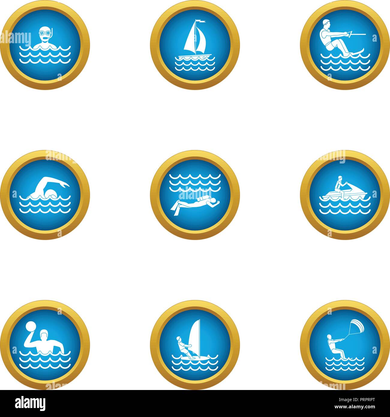 Float icons set, flat style Stock Vector Image & Art - Alamy