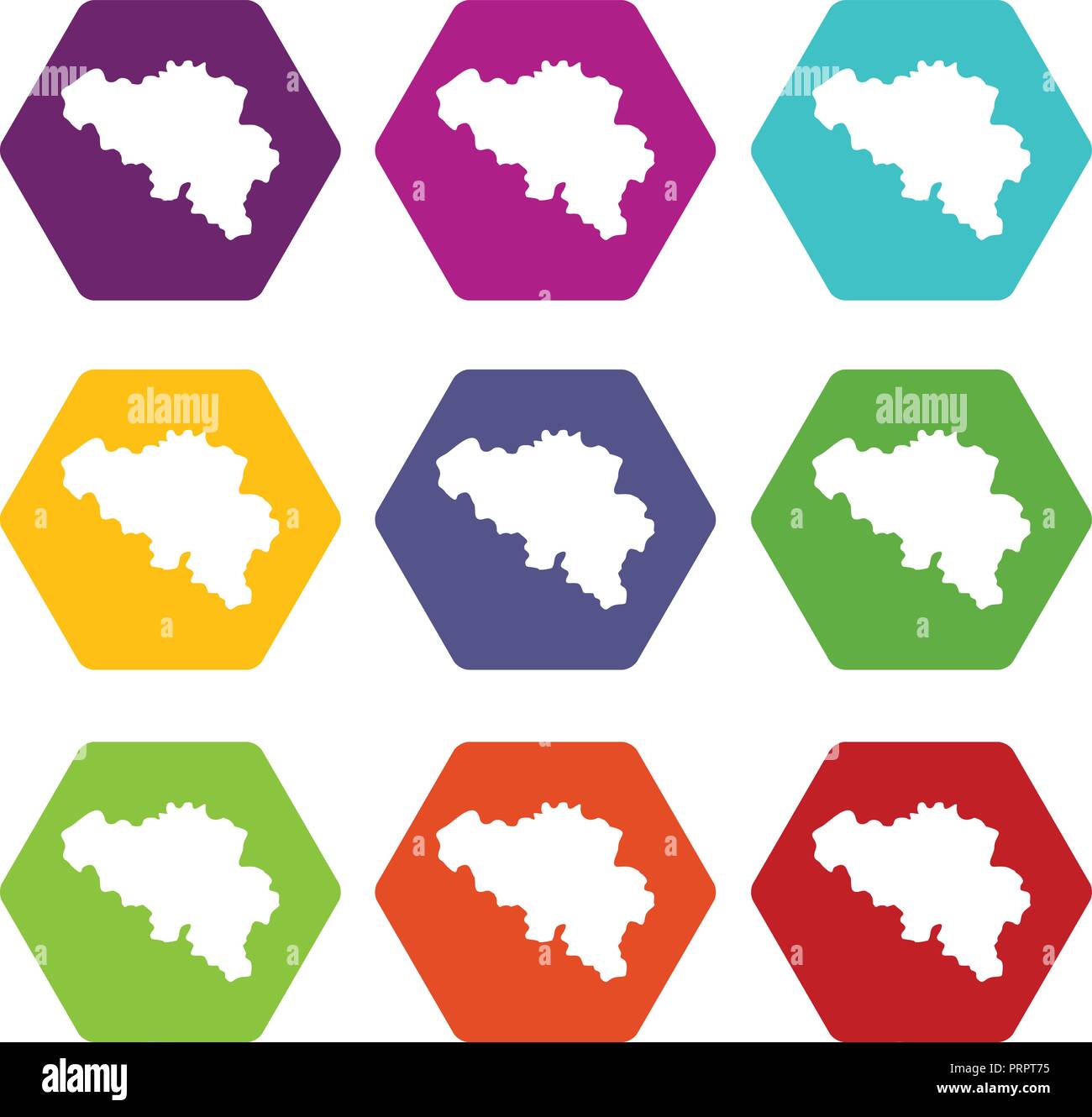 Germany map icons set 9 vector Stock Vector Image & Art - Alamy
