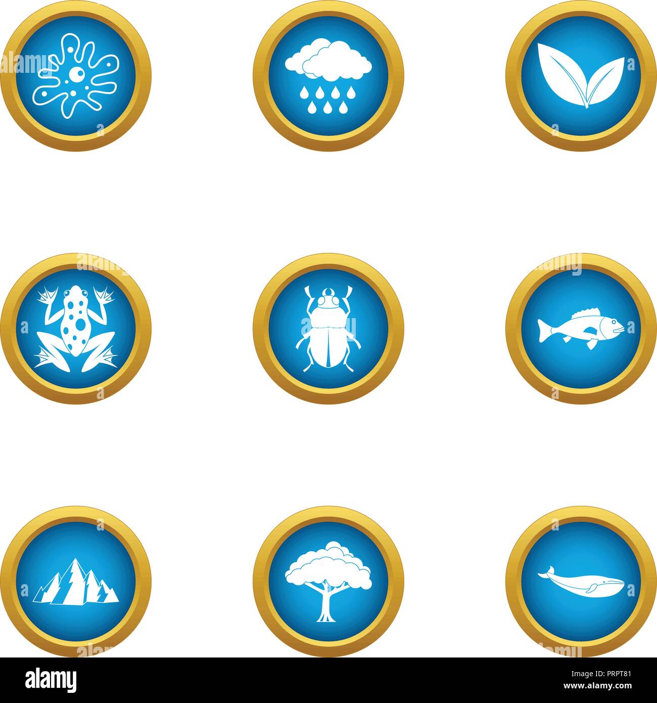 Swamp icons set, flat style Stock Vector Image & Art - Alamy