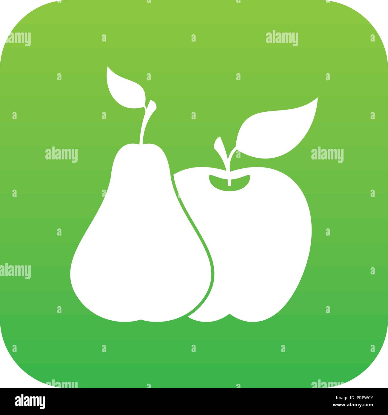 Apple and pear icon digital green Stock Vector Image & Art - Alamy