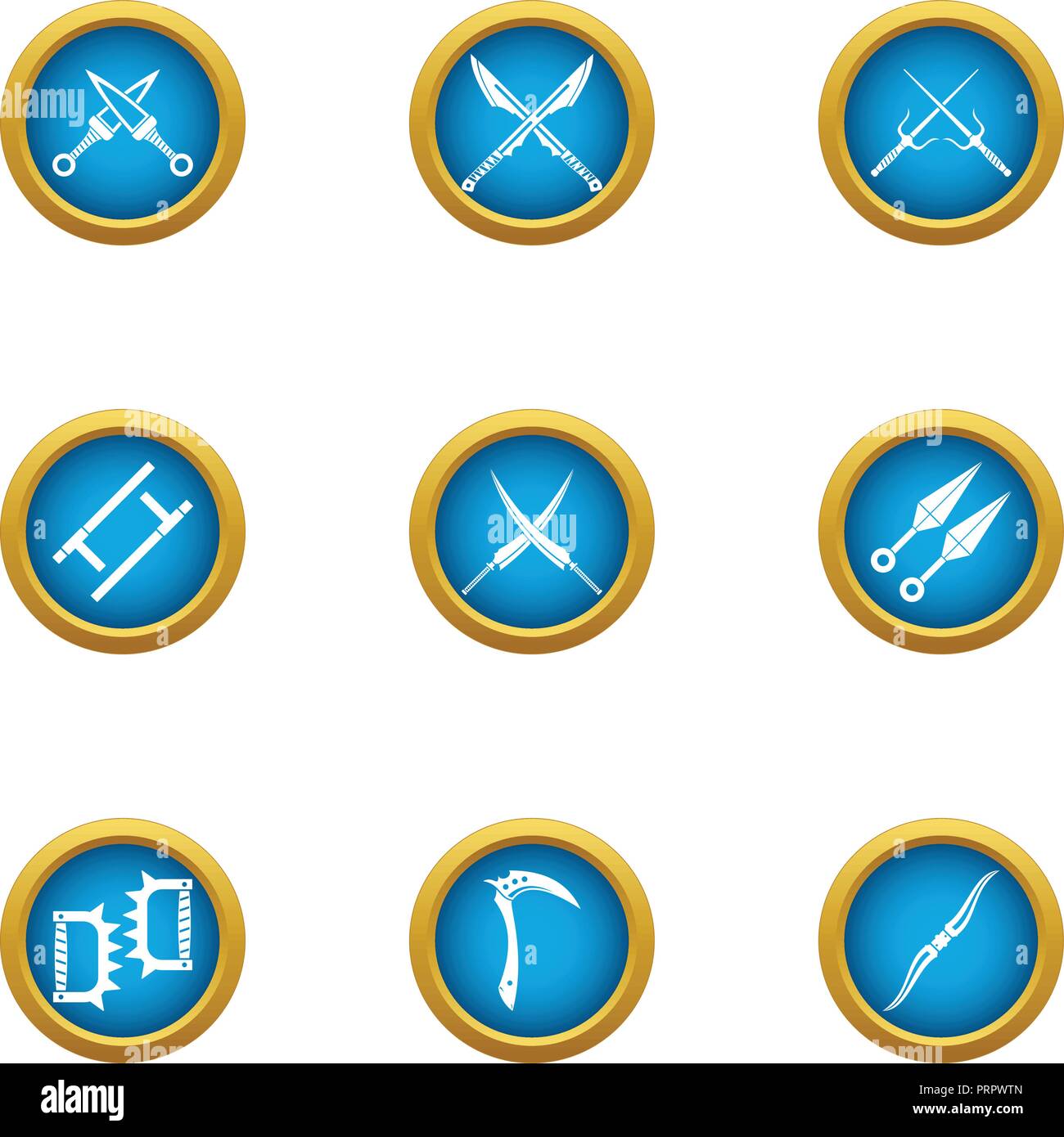 Sharpening icons set, flat style Stock Vector Image & Art - Alamy