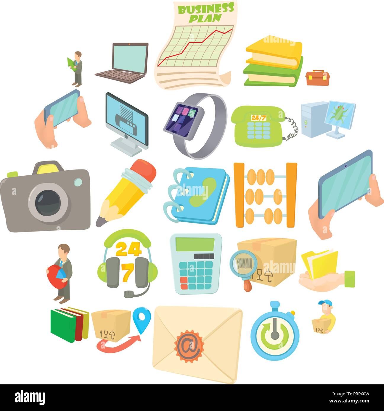 Delivery icons set, cartoon style Stock Vector Image & Art - Alamy
