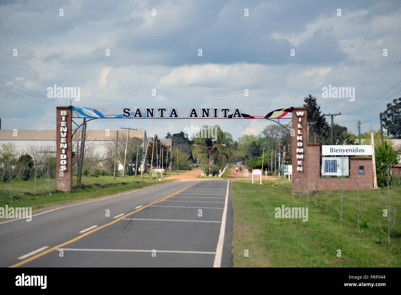 Entrance of Santa Anita Village in Entre Rios Province, Argentina Stock ...