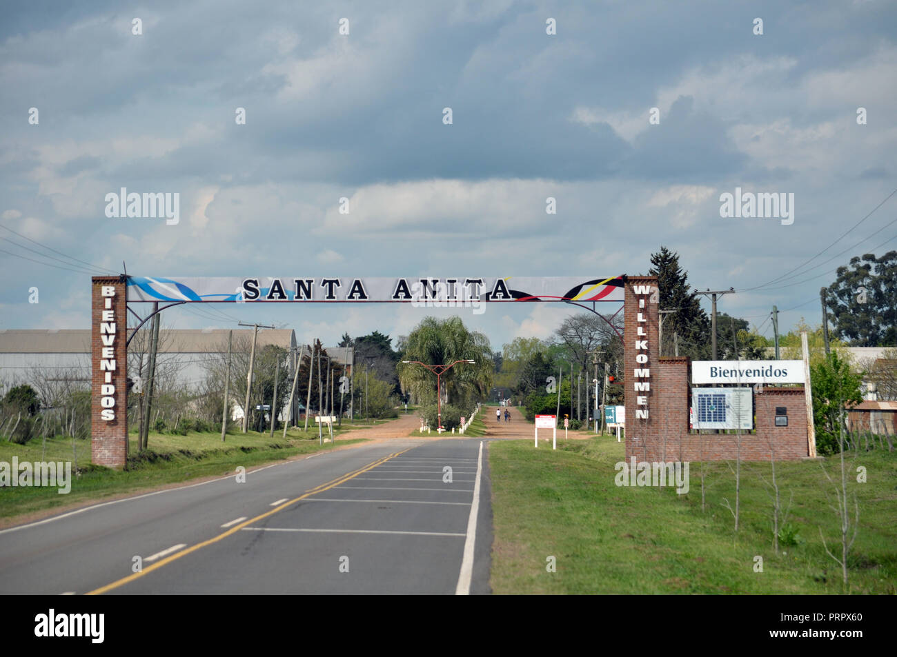 Entrance of Santa Anita Village in Entre Rios Province, Argentina Stock ...