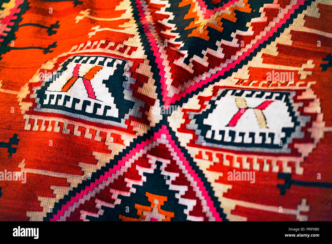 Rustic patterned Georgian textile Stock Photo - Alamy