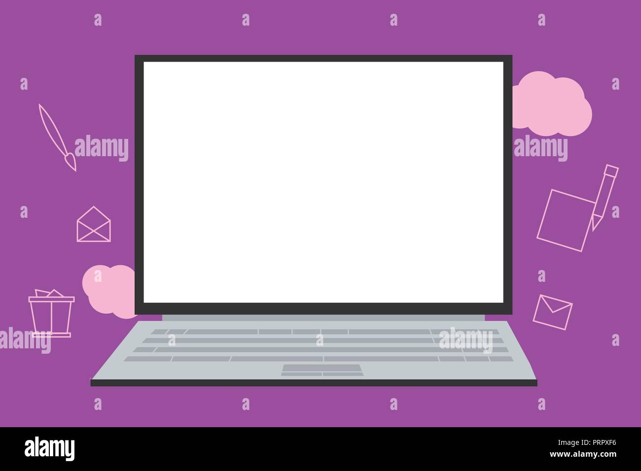 Flat design business Vector Illustration concept Empty template copy ...