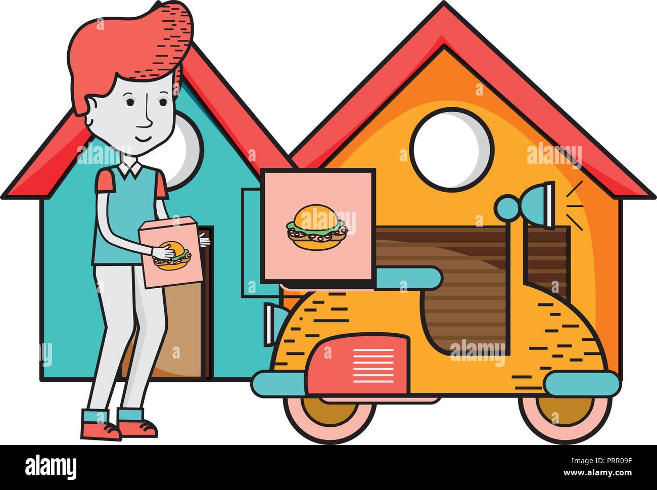 Industrial food delivery Stock Vector Images - Alamy