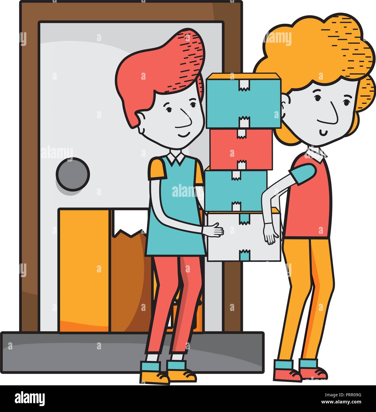 Delivery service cartoon Stock Vector Image & Art - Alamy