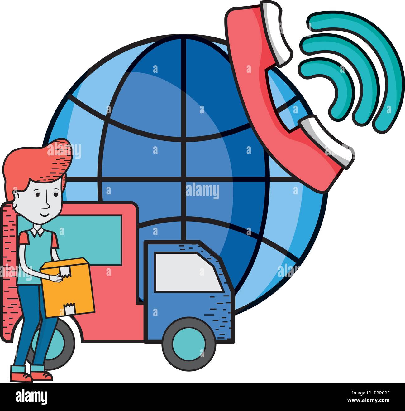 Delivery service cartoon Stock Vector Image & Art - Alamy