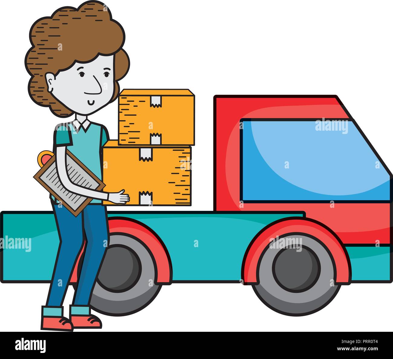 Delivery service cartoon Stock Vector Image & Art - Alamy