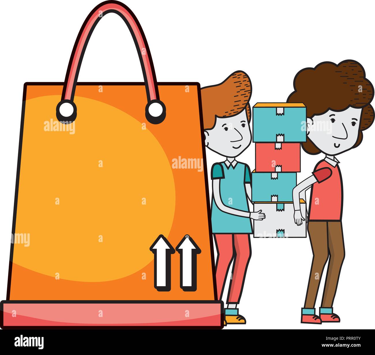 Delivery service cartoon Stock Vector Image & Art - Alamy