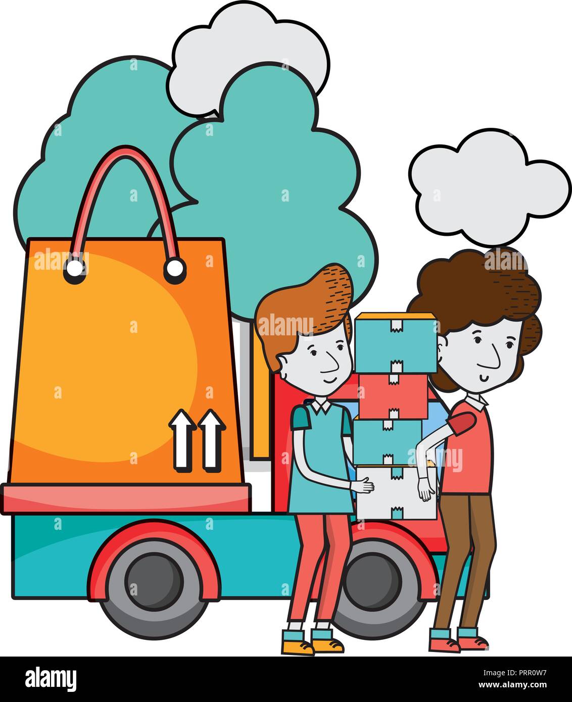 Delivery service cartoon Stock Vector Image & Art - Alamy