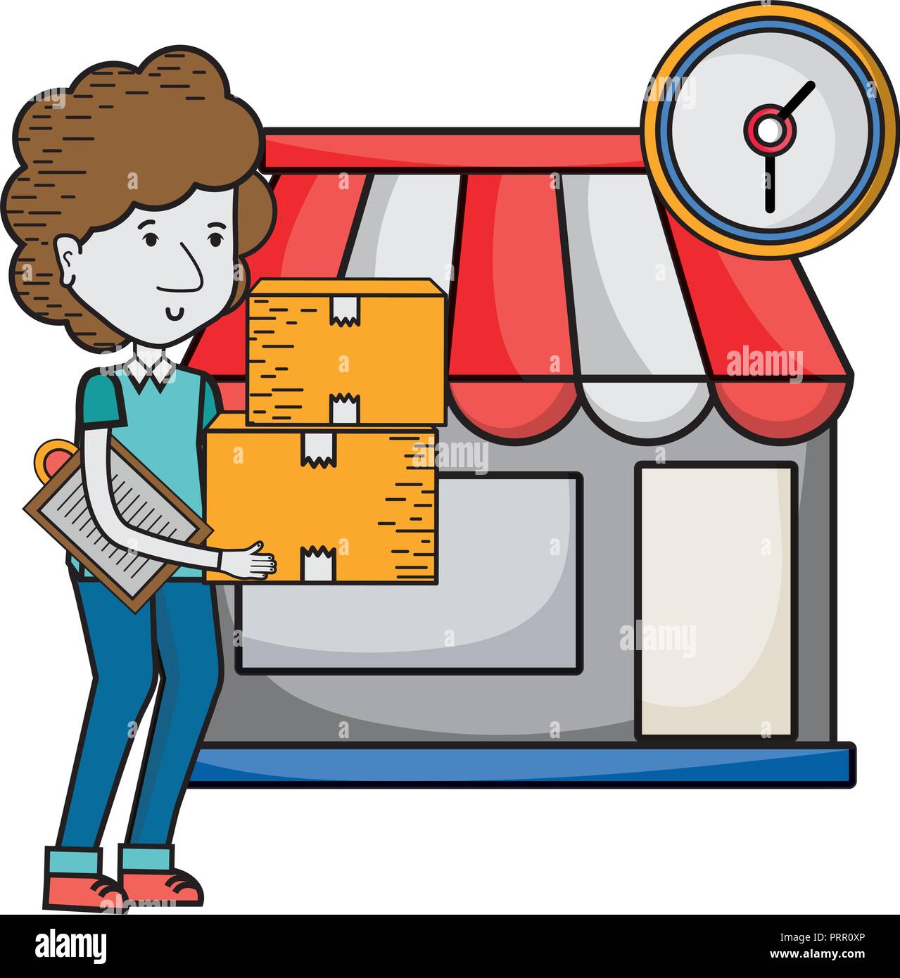 Delivery service cartoon Stock Vector Image & Art - Alamy