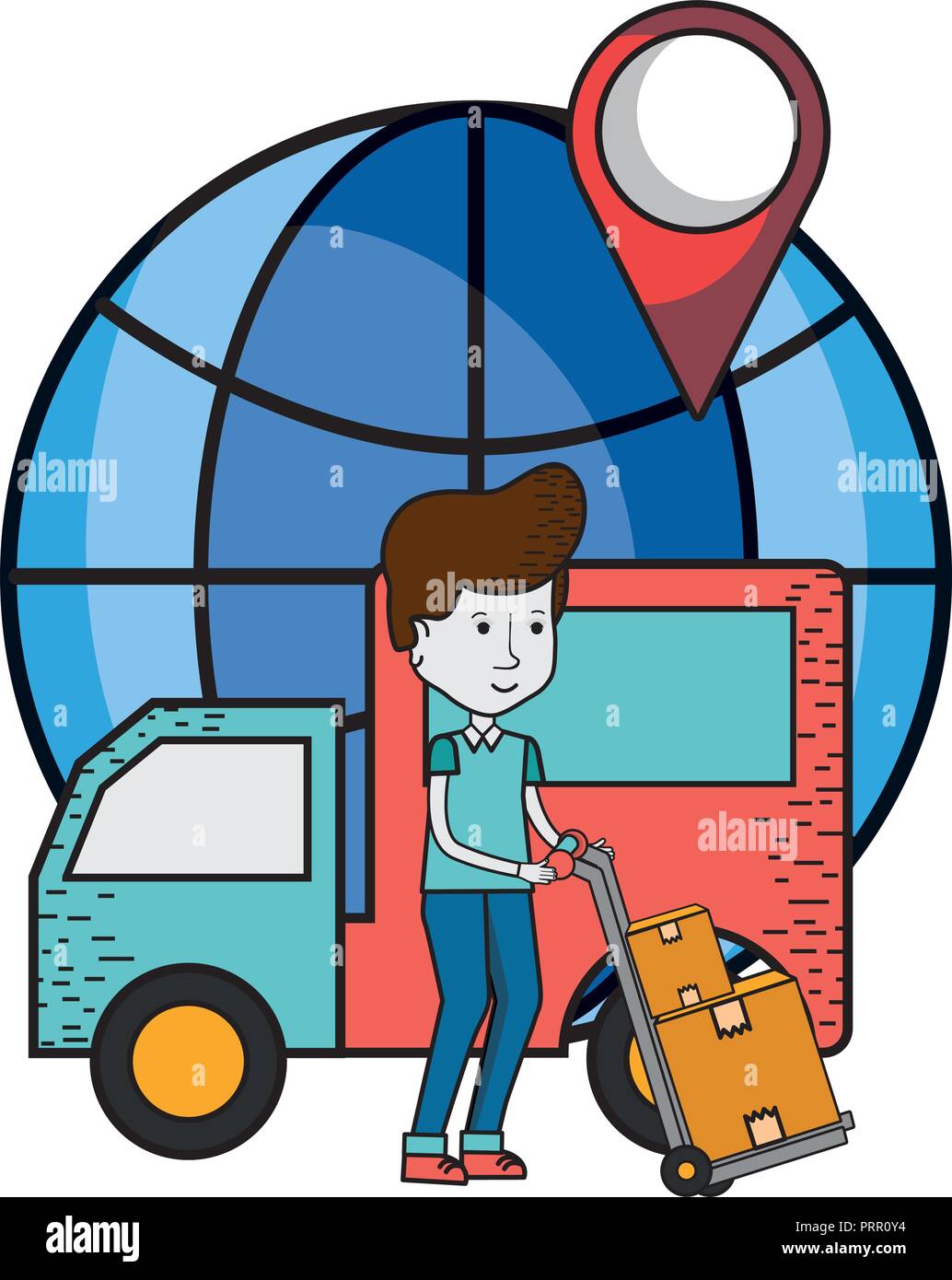 Delivery service cartoon Stock Vector Image & Art - Alamy