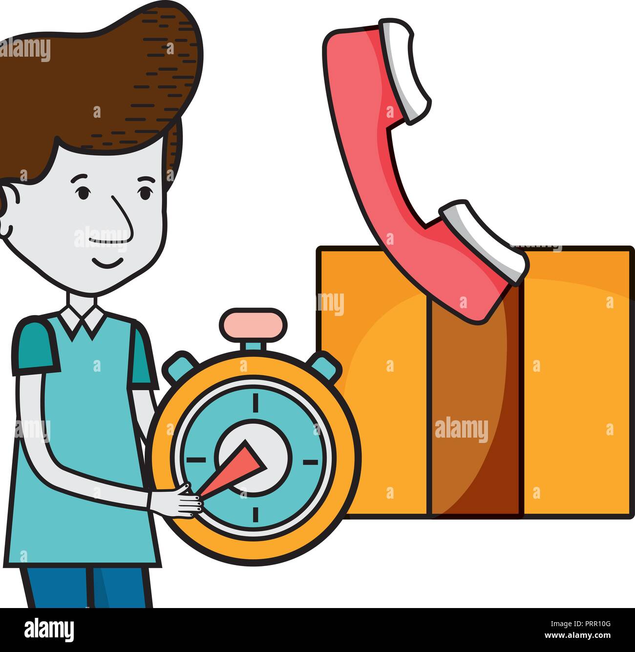Delivery service cartoon Stock Vector Image & Art - Alamy