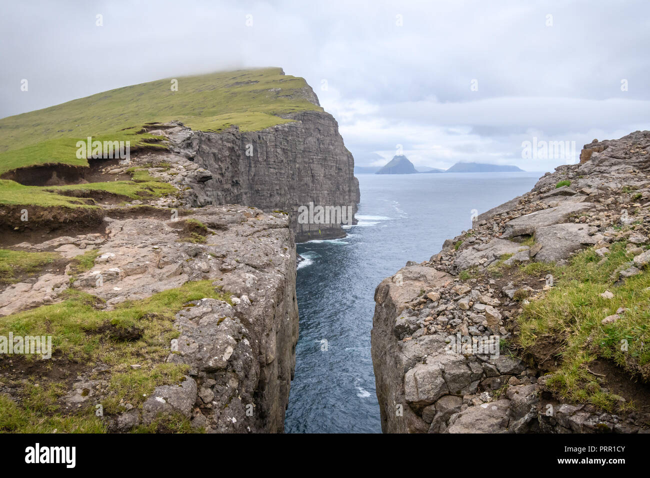 The slave rock, Faroe Islands Stock Photo - Alamy