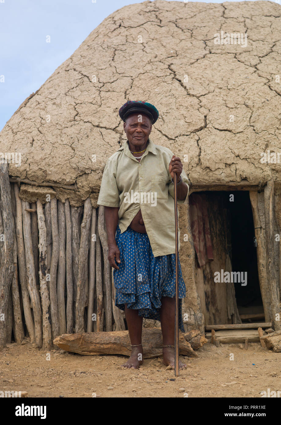 Traditional leader of the village called a Soba standing at the ...