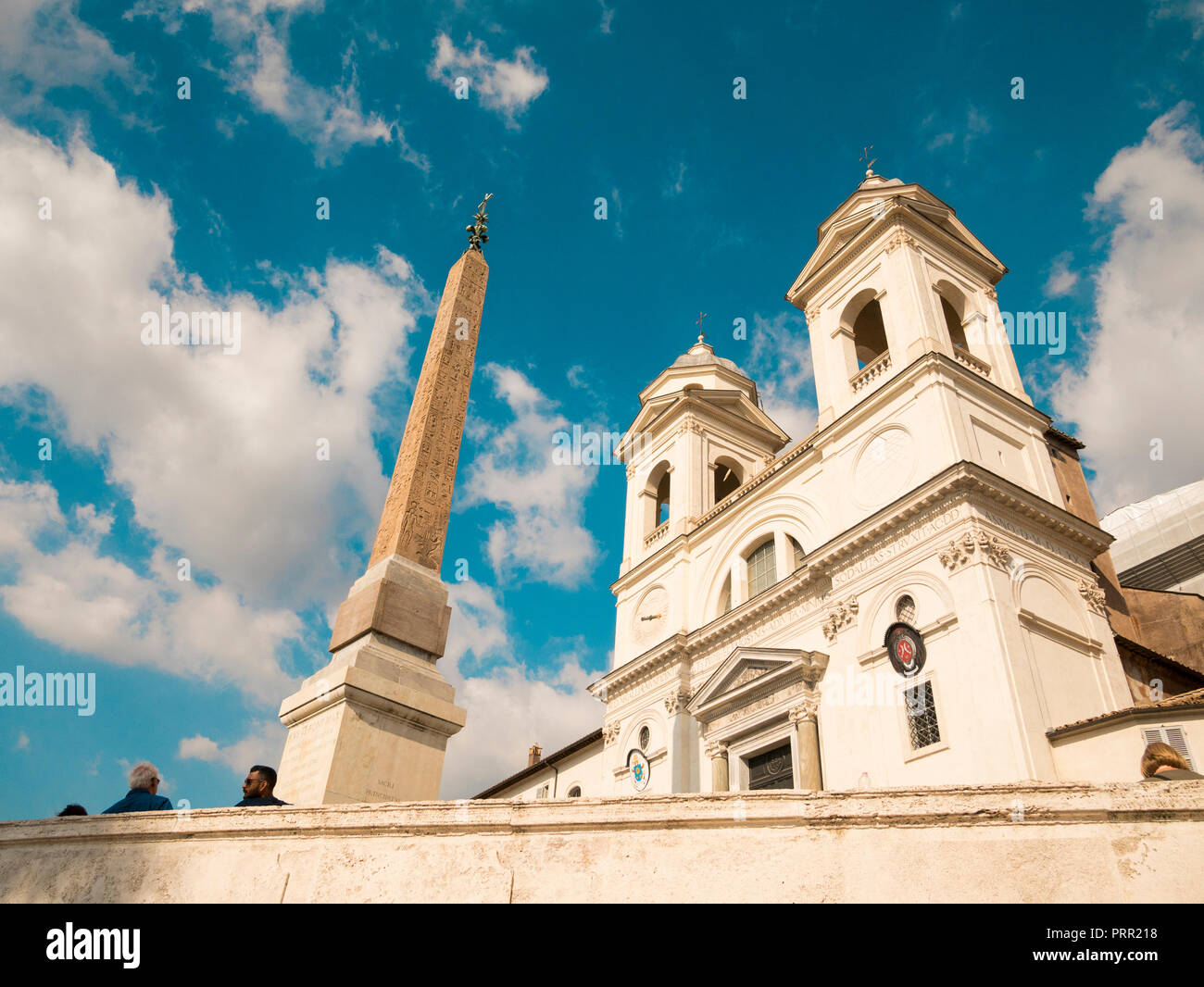 view of the Spanish Steps in Rome with blue sky Stock Photo - Alamy