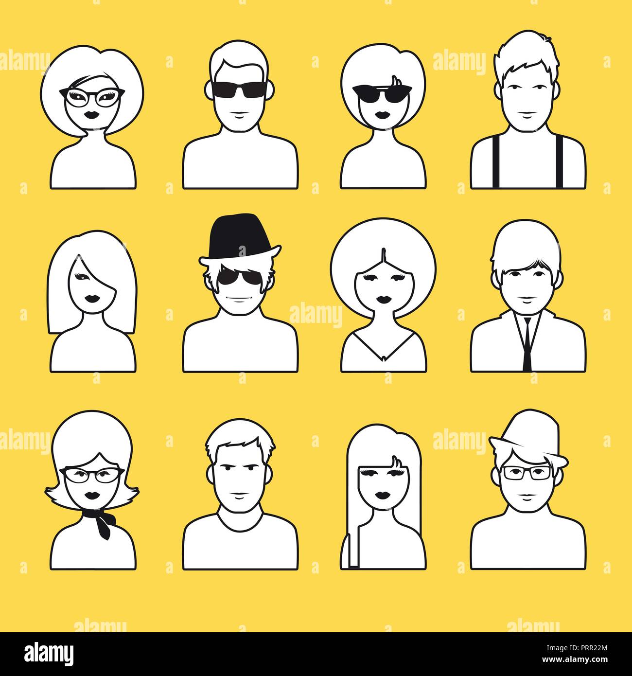 Profile outlines Stock Vector Images - Alamy