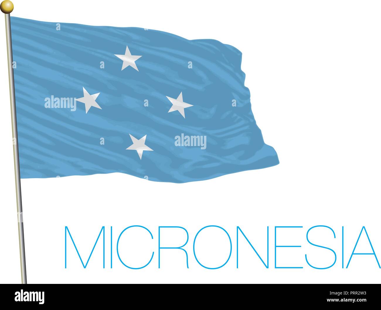 Micronesia official flag, vector illustration Stock Vector Image & Art ...