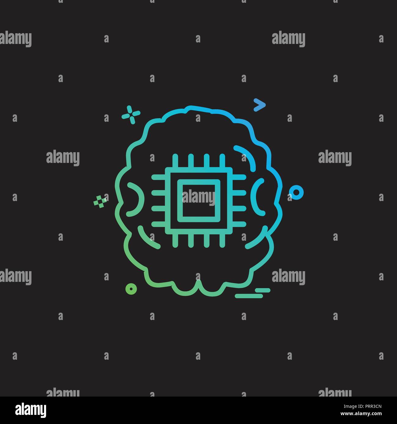 Artificial intelligence robot icon vector design Stock Vector Image ...