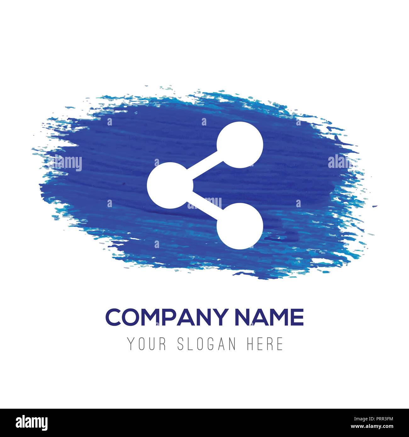 Project connection icon - Blue watercolor background Stock Vector Image ...