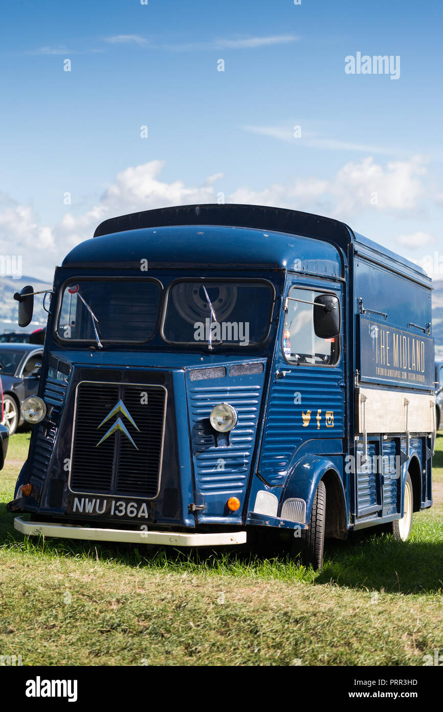 old citroen lorry h van parked at seafront Beaumaris Anglesey North ...