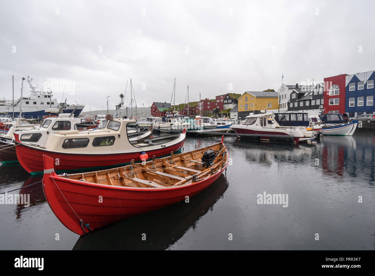 View of Tinganes from the marina, Torshavn Faroe Islands Stock Photo ...