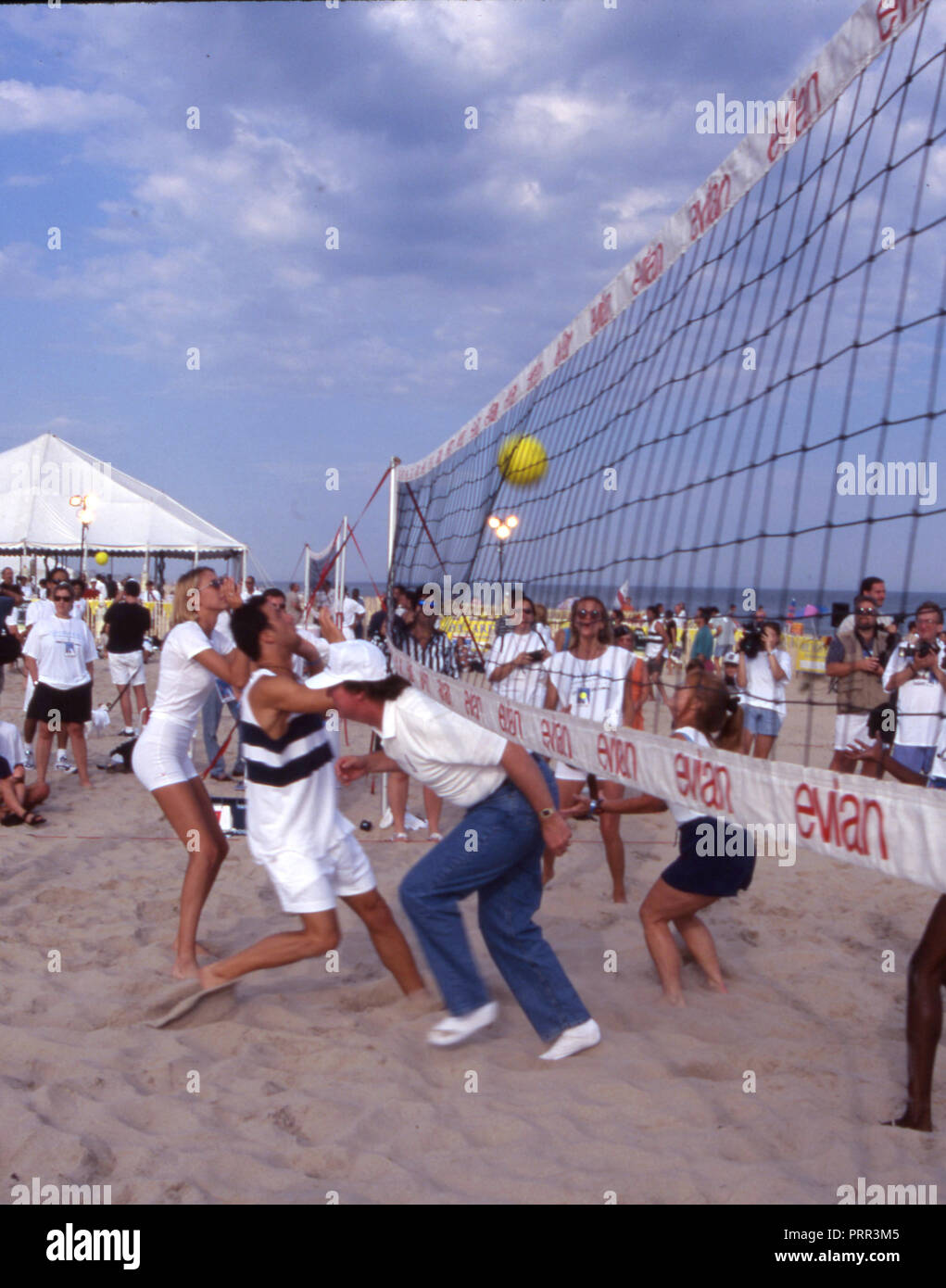 Donald Trump attends the Dishes Summer Beach Games at Atlantic Beach on ...