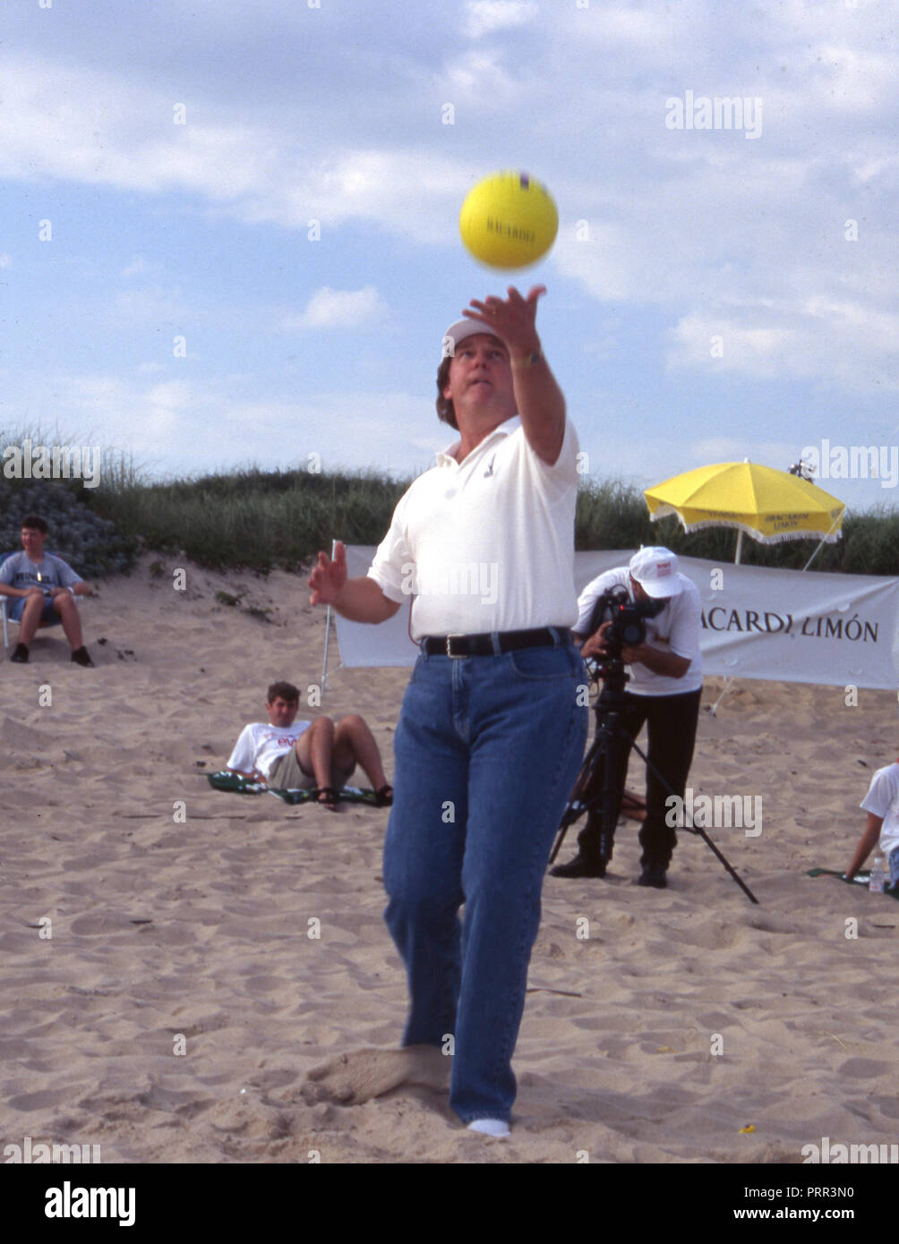 Donald Trump attends the Dishes Summer Beach Games at Atlantic Beach on ...