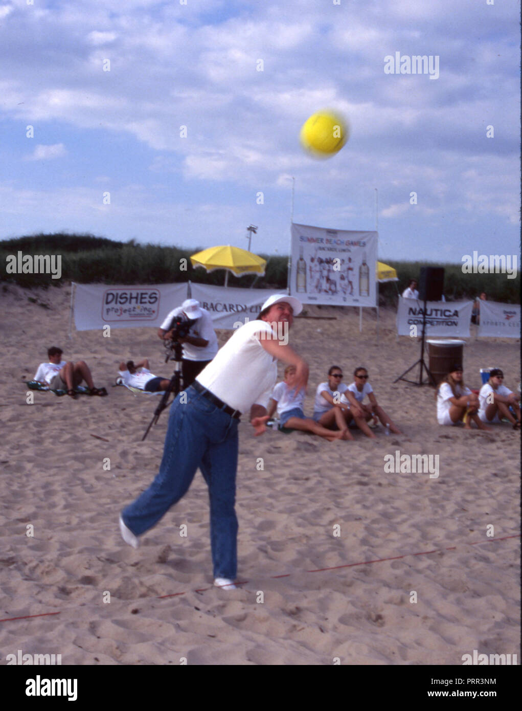 Donald Trump attends the Dishes Summer Beach Games at Atlantic Beach on ...