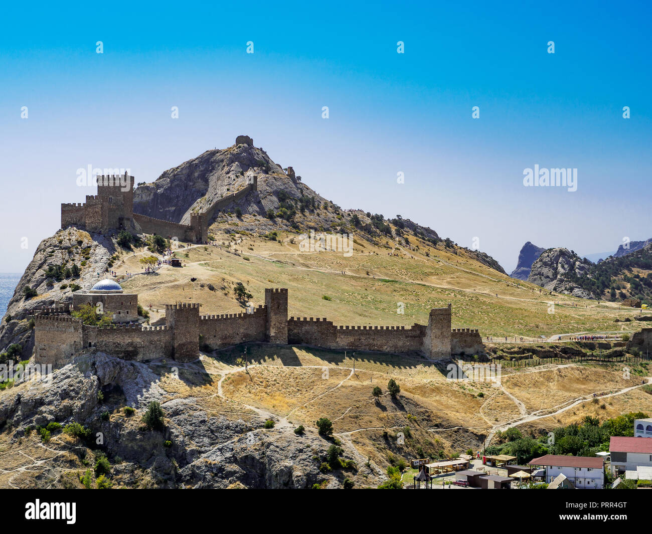 Genoese fortress in Sudak city Stock Photo - Alamy