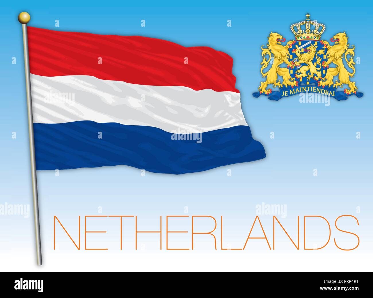 Netherlands official flag, vector illustration Stock Vector Image & Art ...