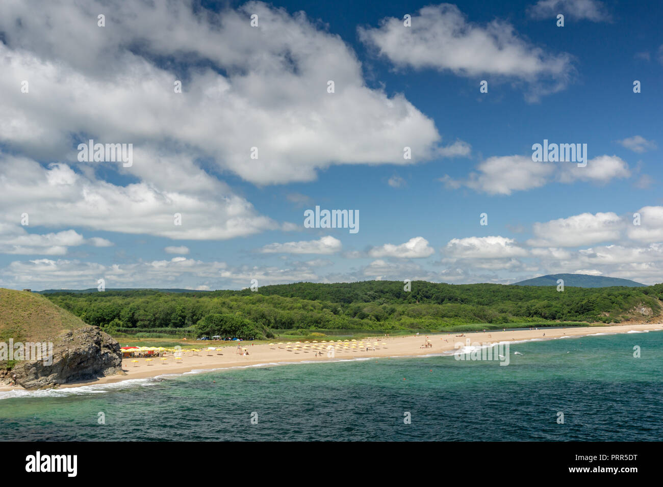 Landscape with beach at the mouth of the Veleka River, Sinemorets ...