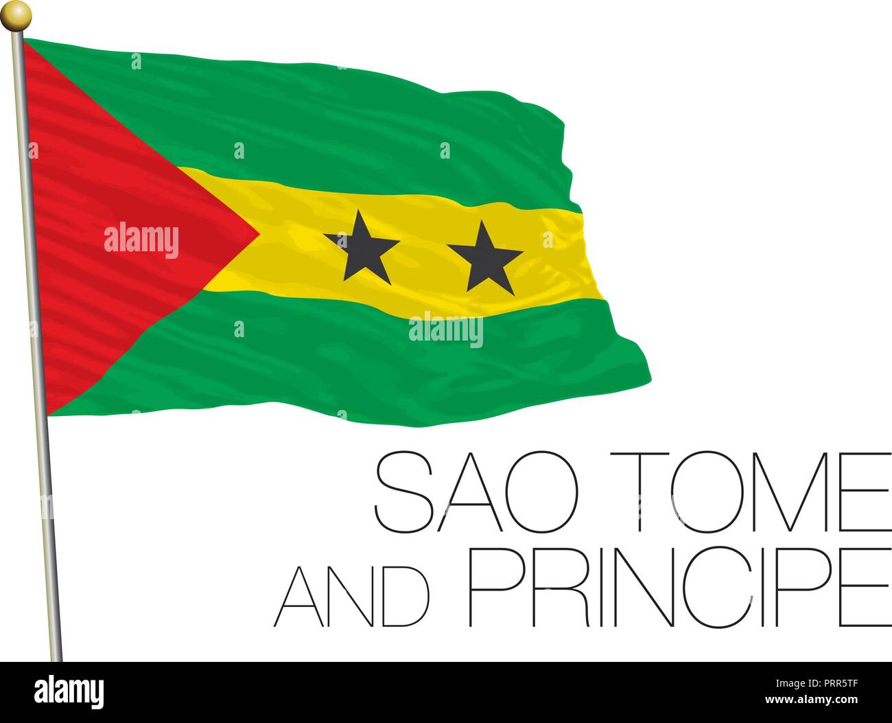 Sao Tome and Principe official flag, vector illustration Stock Vector ...