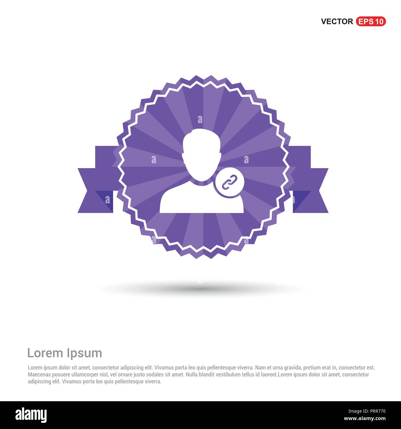 link attach user icon . - Purple Ribbon banner Stock Vector Image & Art ...